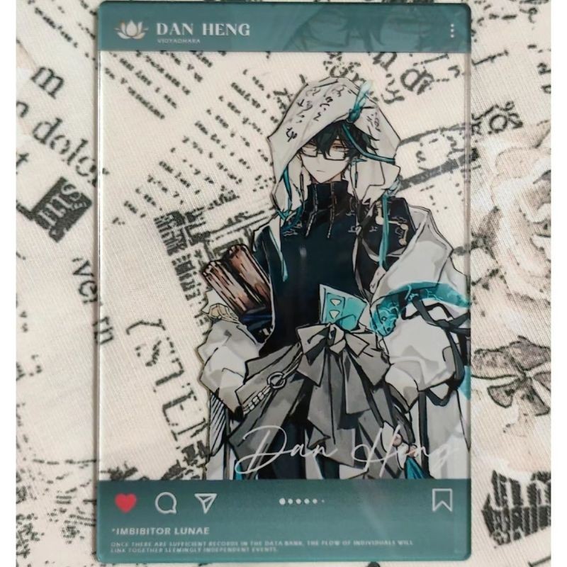 Honkai: Star Rail Dan Heng Acrylic Transparent Card - Cute and Stylish ...