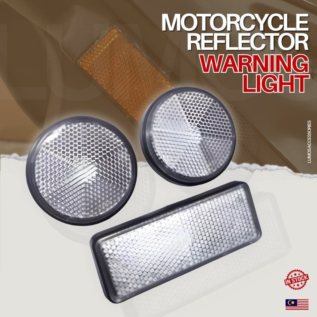 Motorcycle Reflector Warning Light Reflective Sticker Bicycle Car ...