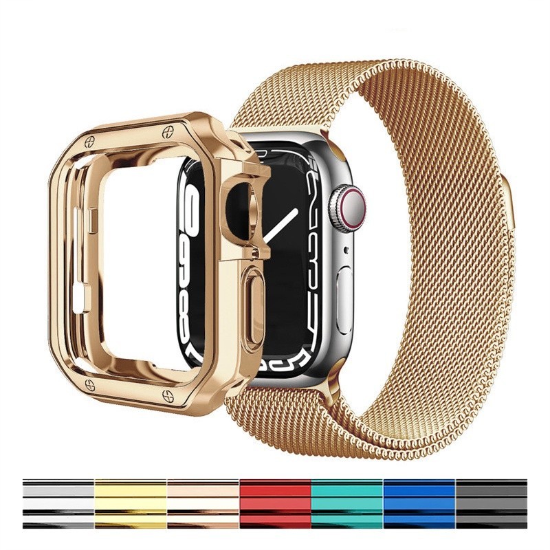 Case+Strap For iWatch Band Ultra 1 2 49mm 38mm 42mm Stainless Steel ...