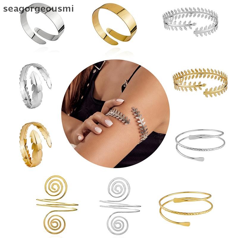 Seph Fashion Arm Bracelet for Women Girls Mental Open Upper Arm Bangle ...