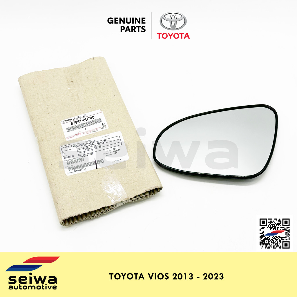 [2013 - 2023] Toyota Vios Side Mirror Lens LH (Driver Side) - Toyota ...