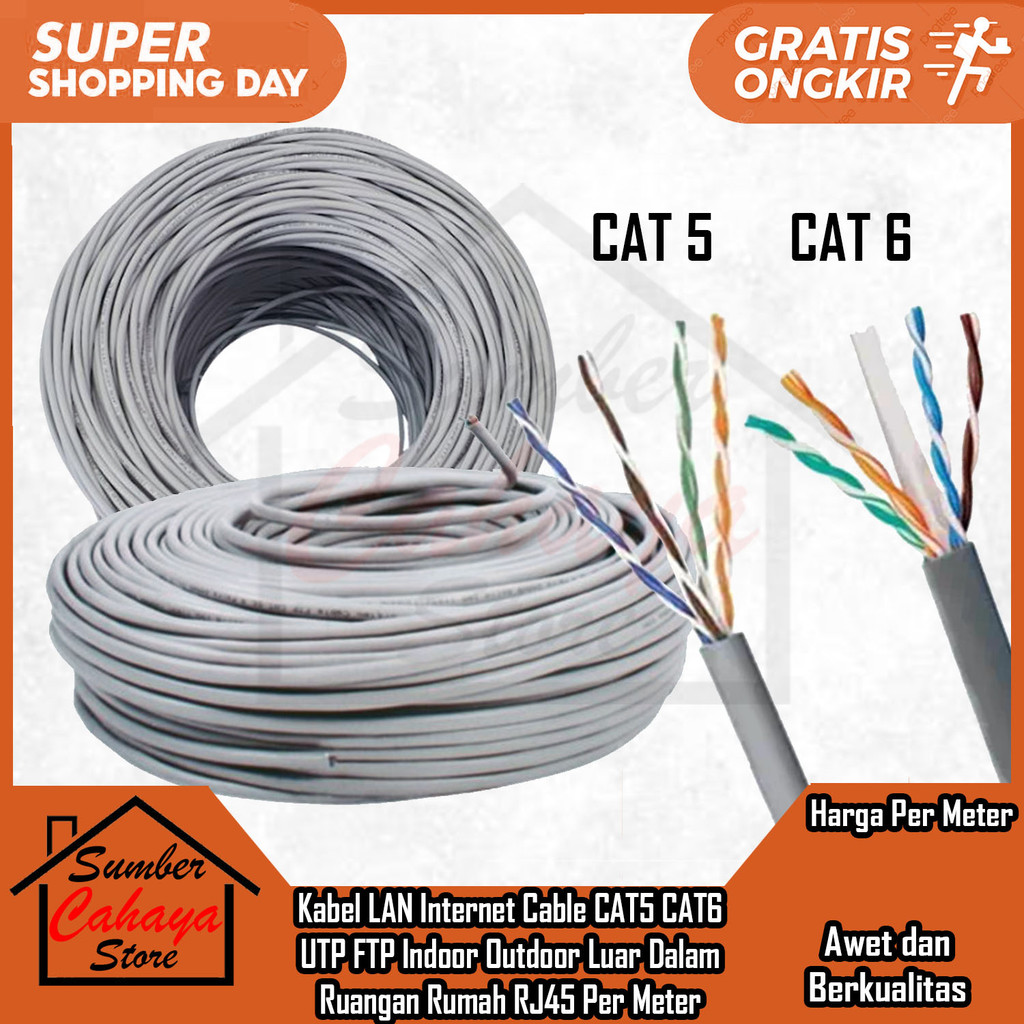LAN Cable Internet Cable UTP FTP CAT5 CAT6 NYK Spectra Per Meter Indoor ...