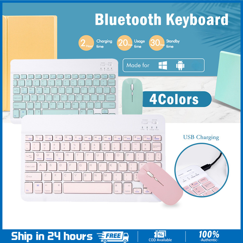 10 inch wireless Bluetooth mobile mini keyboard and mouse portable set ...