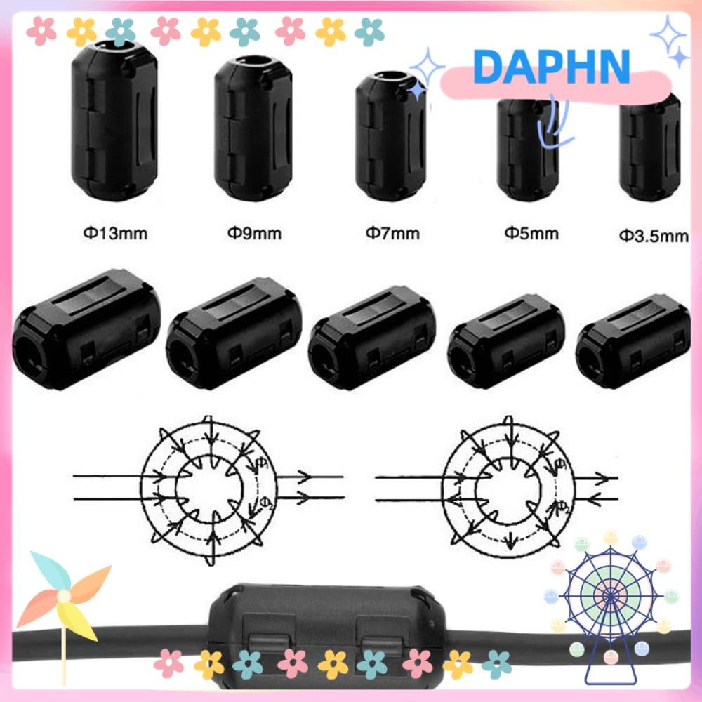 DAPHS Choke Coil EMI RFI Noise, Snap Type Black Ring Core Ferrite Bead ...