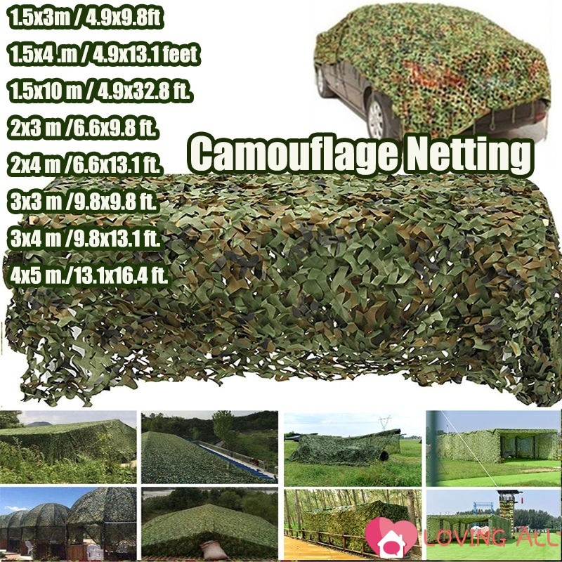 Camouflage Netting Camo Sunshade Net Shelter Outdoor Hunting Camping ...