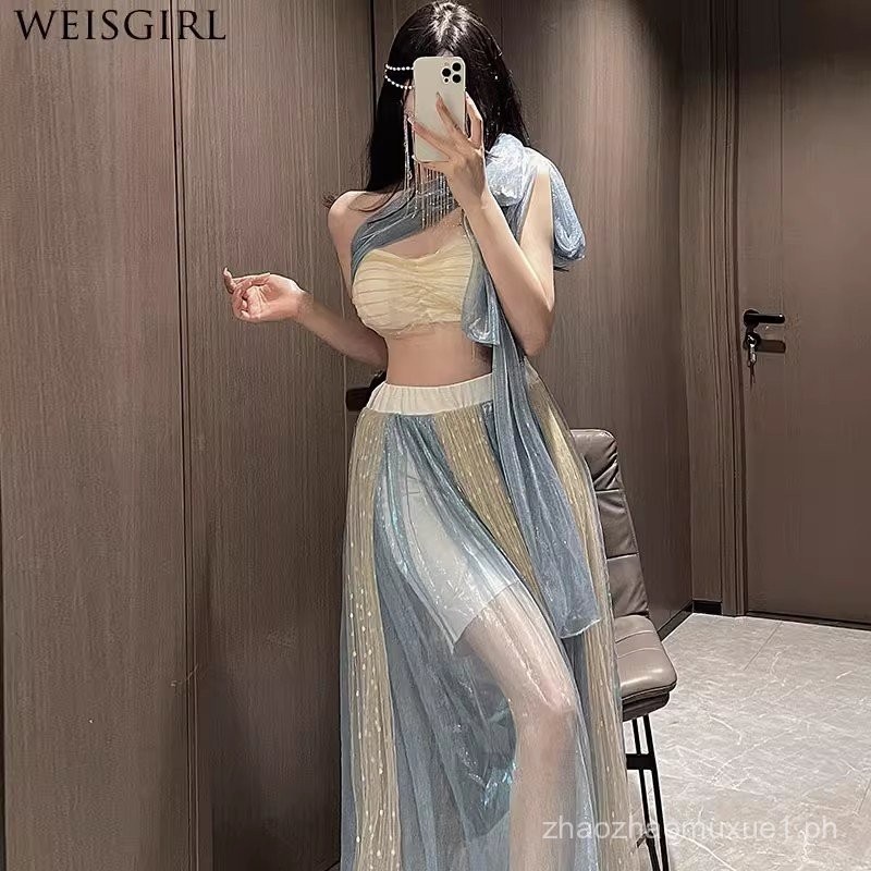 Chang Yue Jin Ming Same Style Hanfu cos Western Region Dancer Exotic Belly Dance Costume Sensual ...