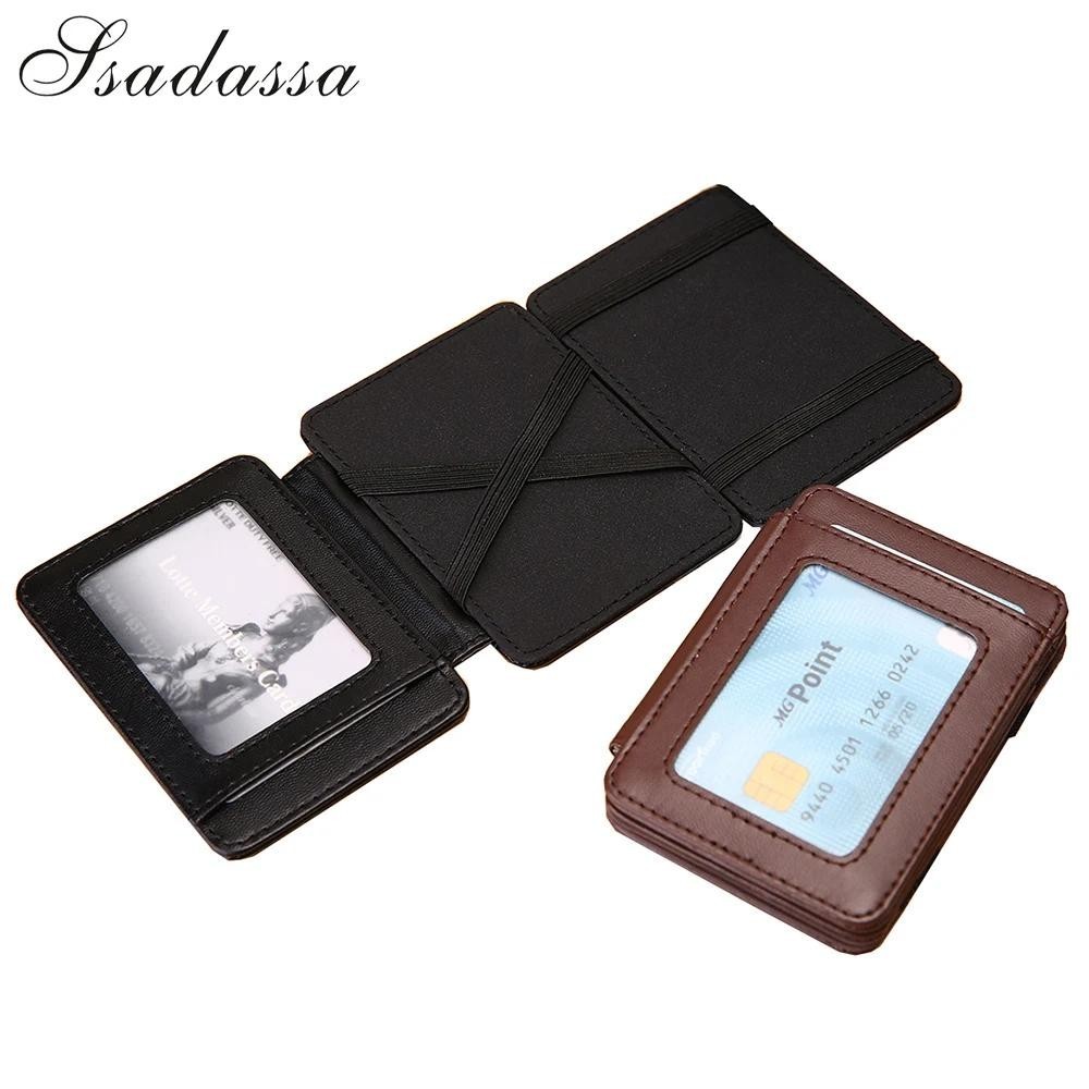 Portable Tri-fold Magic Wallet For Men Small Purse Credit Card Holder ...