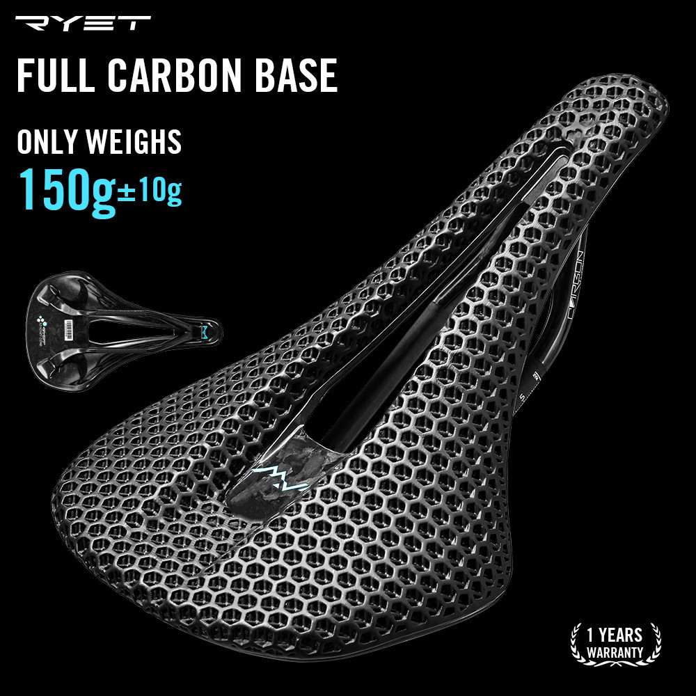 RYET 3D Printed Bike Carbon Saddle 140mm SuperLight 150g Road MTB ...