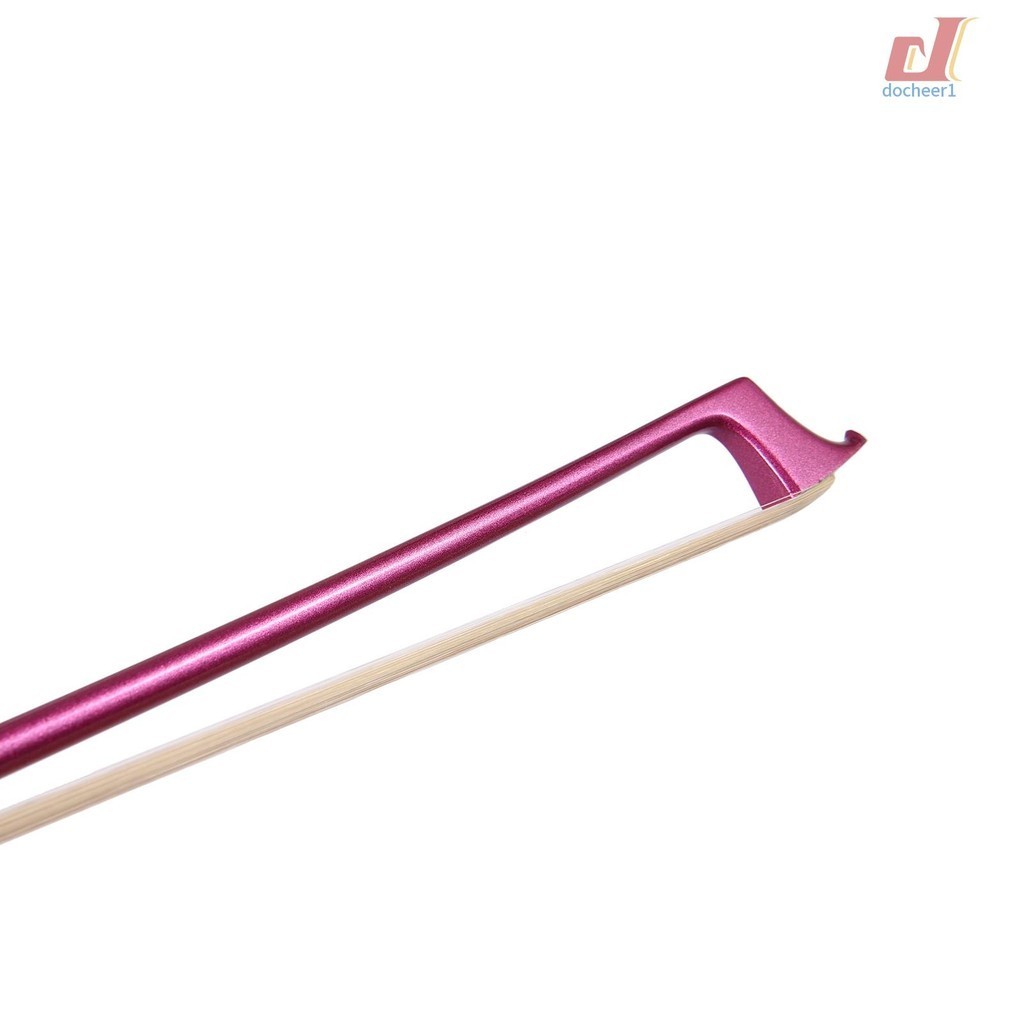 4/4 Violin Fiddle Bow Carbon Fiber Round Stick Ebony Frog White ...