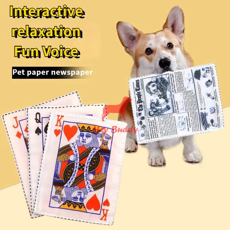 Biting Dog Toy Newspaper Playing Card Toy For Dogs To Bite Puppy Toys ...