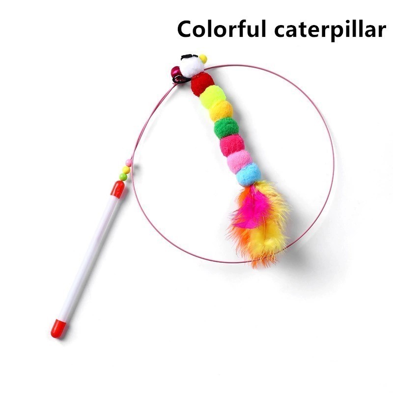 Cat Toys Pet Cat Teaser Toys Cat Teaser Stick Cat Interactive Toys ...