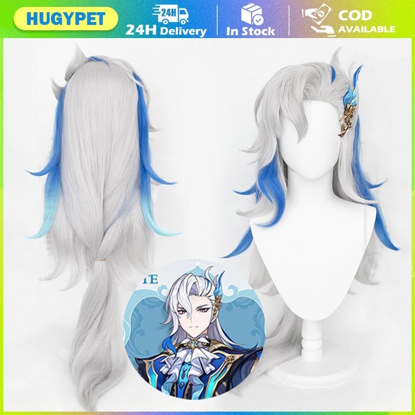 Neuvillette Wigs Cosplay Genshin Impact Fontaine Neuvillette Cosplay ...