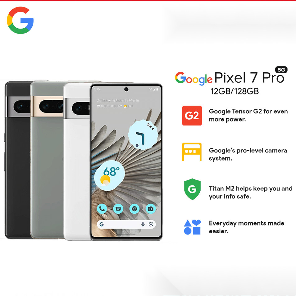 Google Pixel 7 PRO 5G 12GB RAM +128GB ROM eSIM Used 95% new Smartphone ...