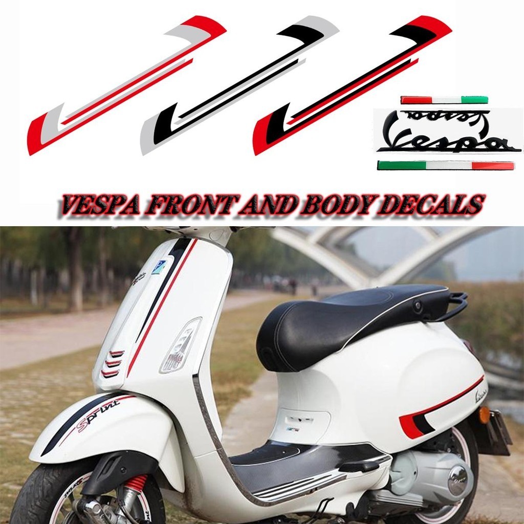 Vespa Front and Body Decals Vespa Body Pedal Sticker Reflective Decal ...