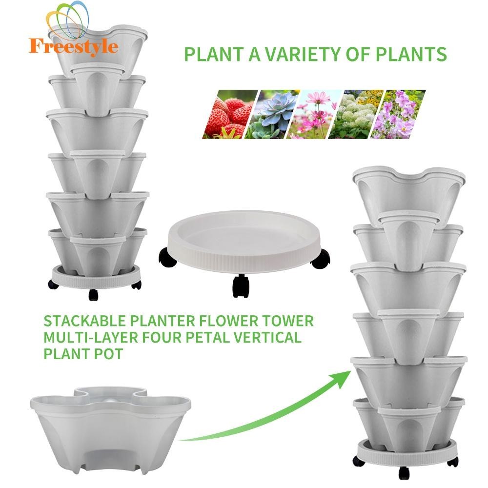 【NEW!!!2021】6 Styles Flower Pot/ Mobile Pot Tower for Strawberry Herb ...