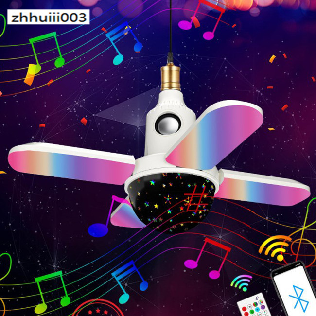 ZHIHUI Four-leaf Ceiling Music Lamp With Remote Control, Folding ...