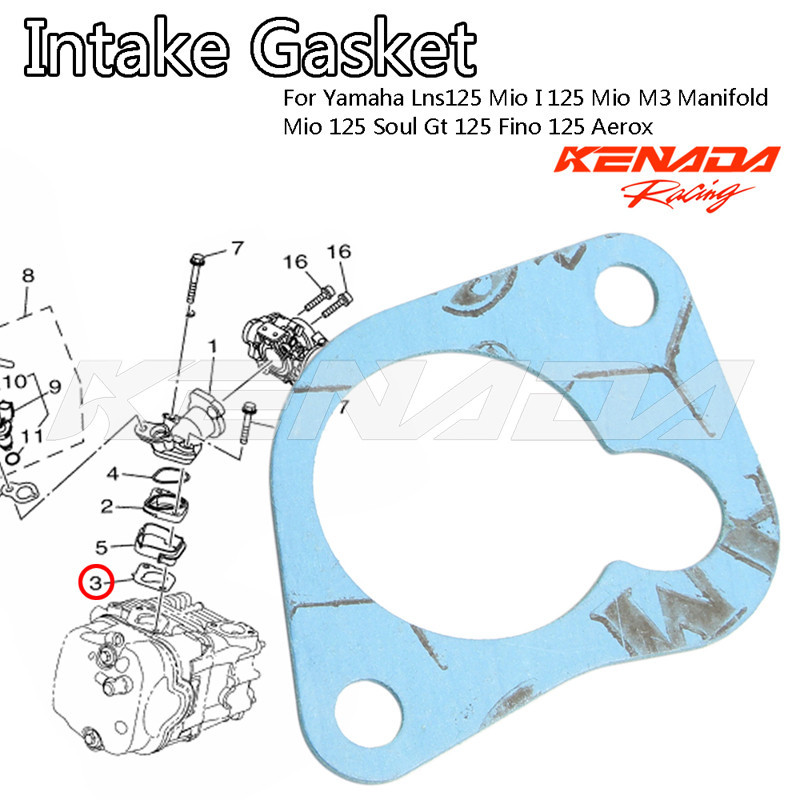 R9 B36 2ph-E3556-10 Gasket Manifold Mio I 125 Mio Gravis Line Up / Mio ...