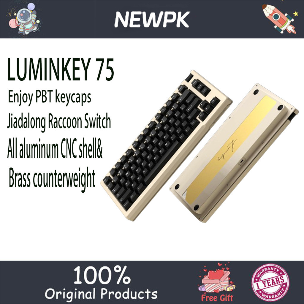 Createkeebs LUINKEY75 three-mode finished customized mechanical keyboard 75% equipped with all ...