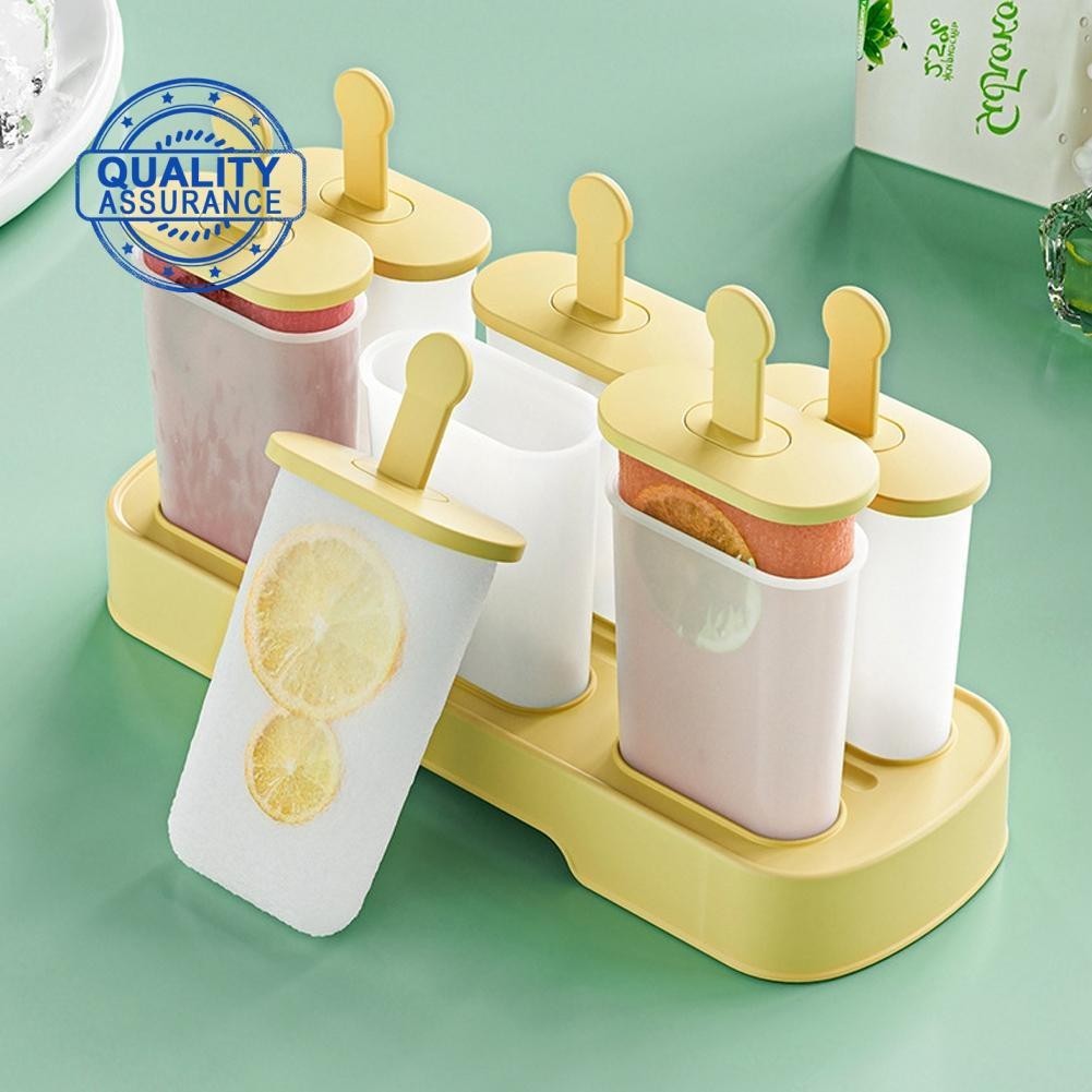 Ice Pop Maker 6 Cells Frozen Ice Cream Molds Popsicle Tray Pop Ice ...