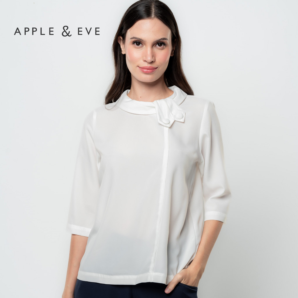 Apple & Eve Mabel Cowl Neck 3/4 Sleeves Blouse | Shopee Philippines