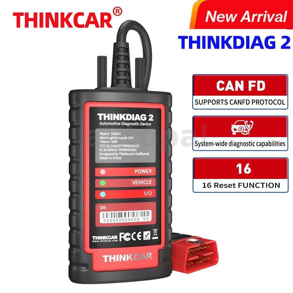 THINKCAR THINKDIAG 2 OBD2 Code Reader Scanner, Full System, 16 Resets ...