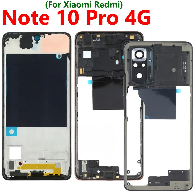 Note10 Pro Lcd frame Middle Bone For Xiaomi Redmi note 10 Pro 4G Front ...