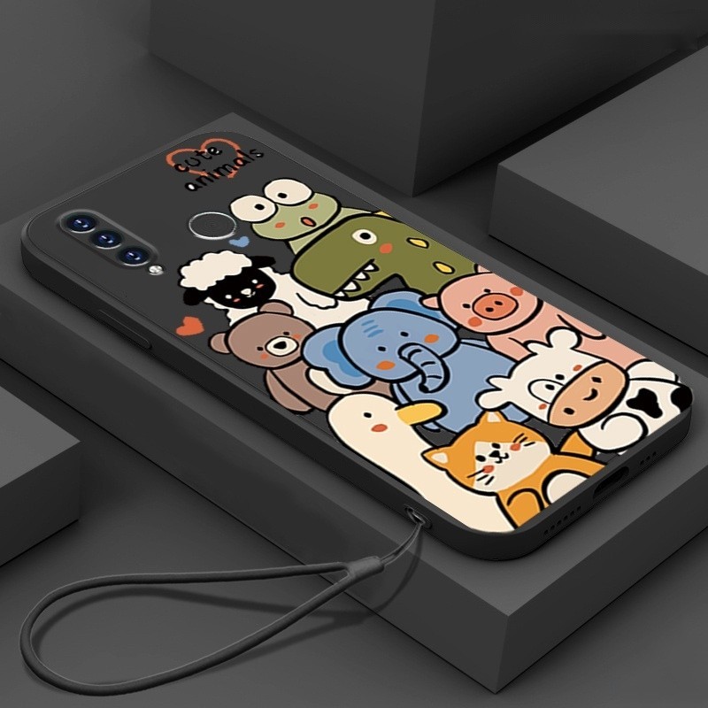Casing Huawei Y6P Phone Case aesthetic Silicone TPU Soft Shell cartoon ...
