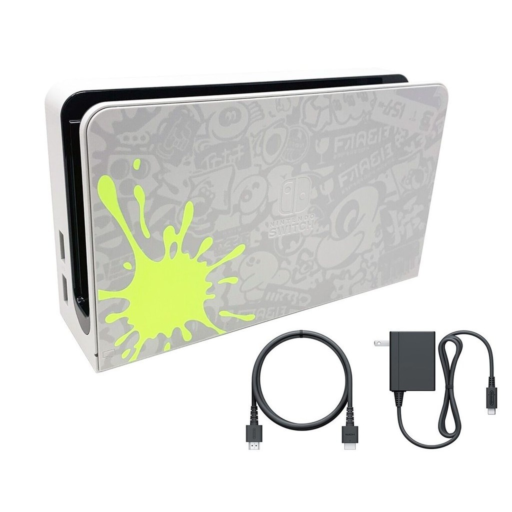 Nintendo Official Switch OLED Dock (Splatoon 3) + HDMI Cable + AC ...
