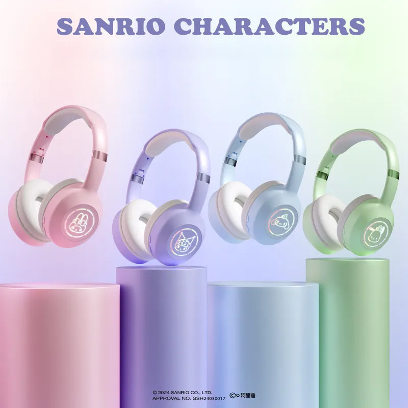 Sanrio EM-368 Bluetooth 5.2 Wireless Headphones With RGB Breathe Light ...