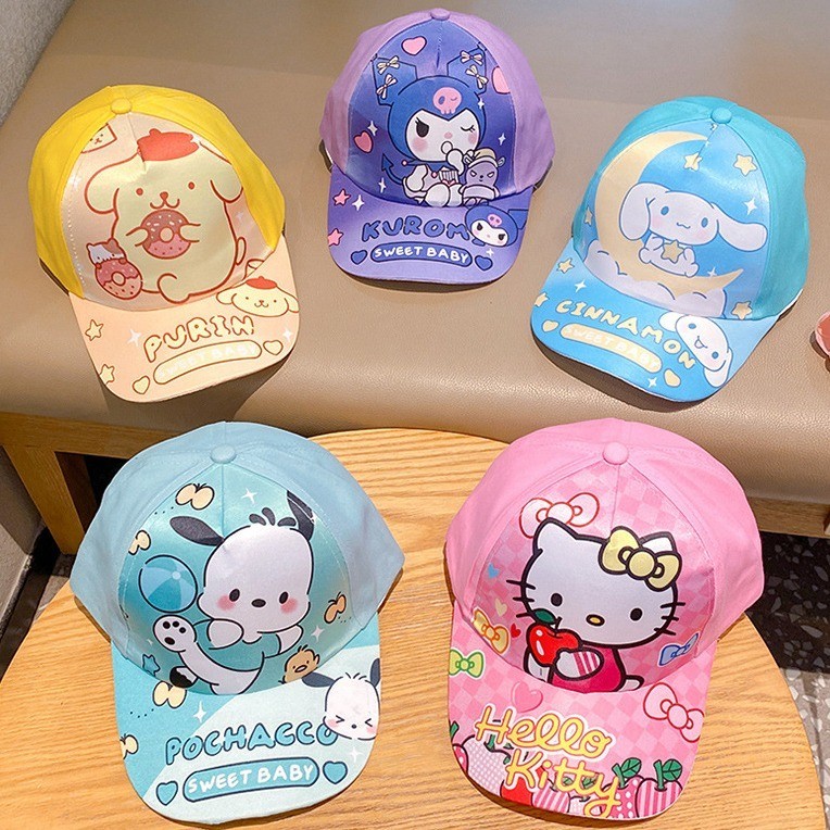 Baseball Cap for Kids Sanrio Peaked Cap Cartoon Kuromi Melody ...