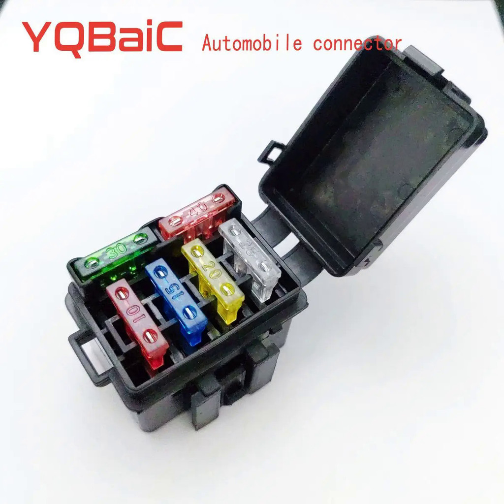 1 Set 4 Way Black Standard Automotive Circuit Controller Box Medium ...