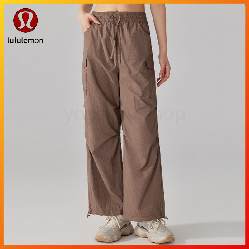 Lululemon waterproof sports pants yoga pants drawstring pleats with ...