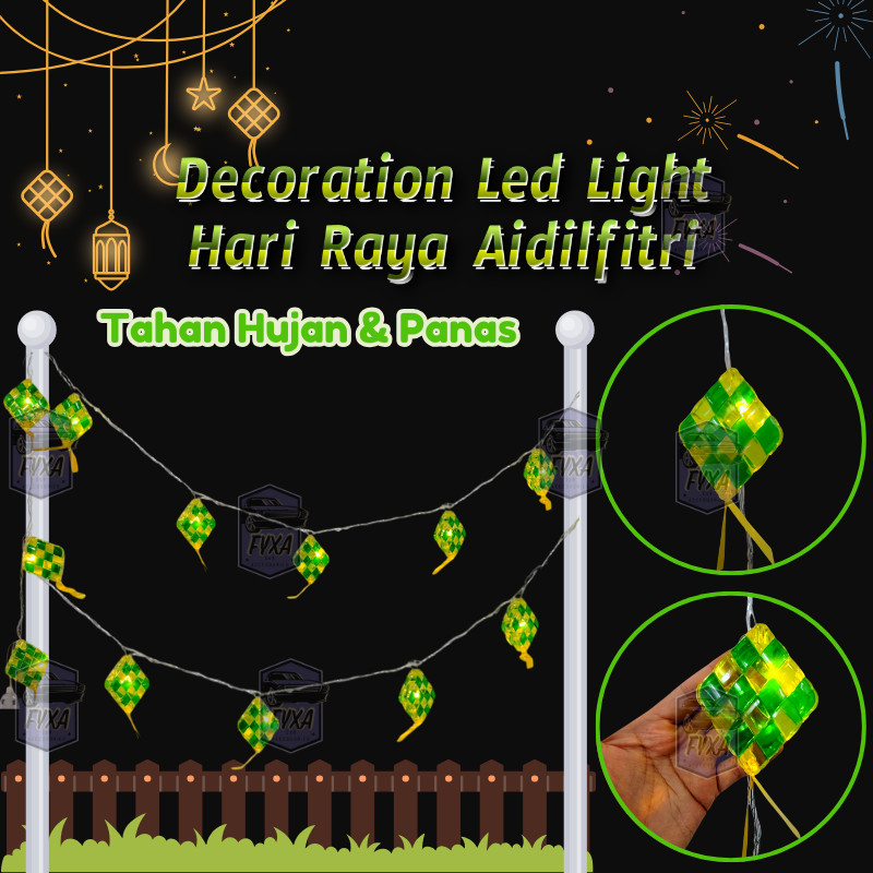 Hari Raya Ketupat Design Curtain Light Led Lampu Raya 2025 Lampu Kelip ...
