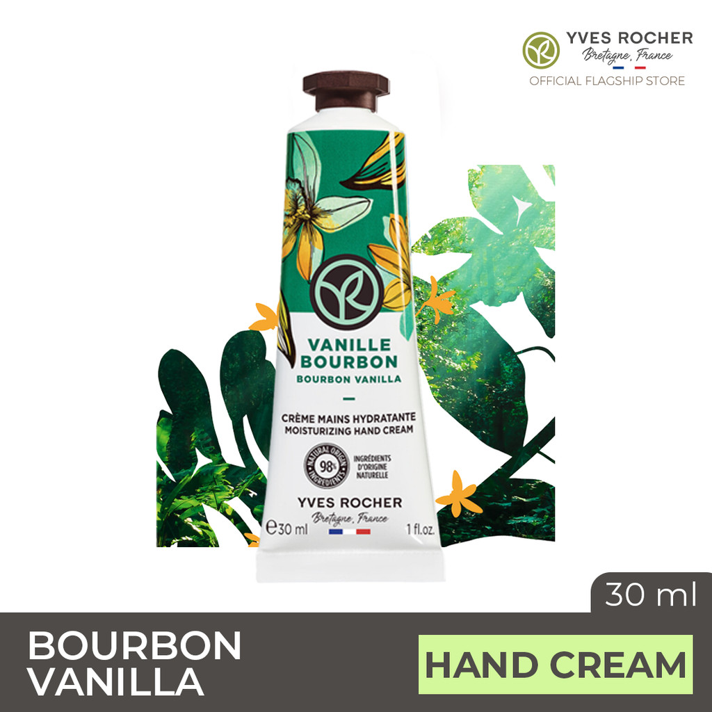 Yves Rocher Bourbon Vanilla Moisturizing Hand Cream - 30ml Natural ...