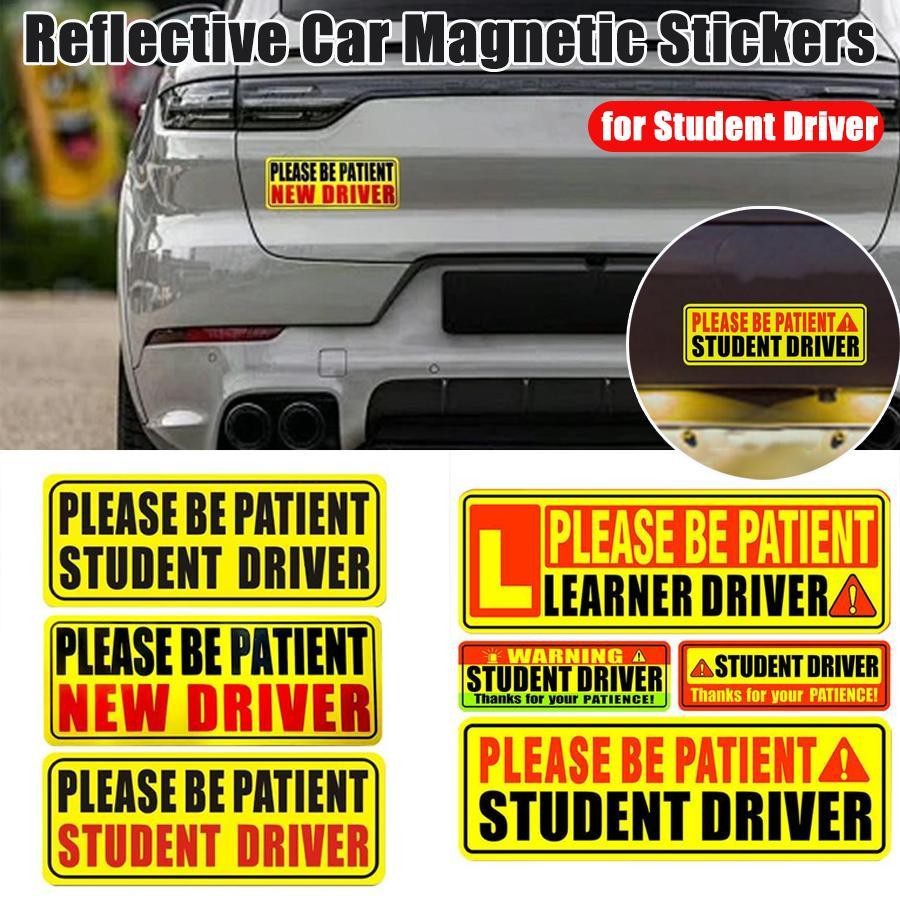 23*9cm Magnetic New Driver Sticker Waterproof Student Driver Signs For ...