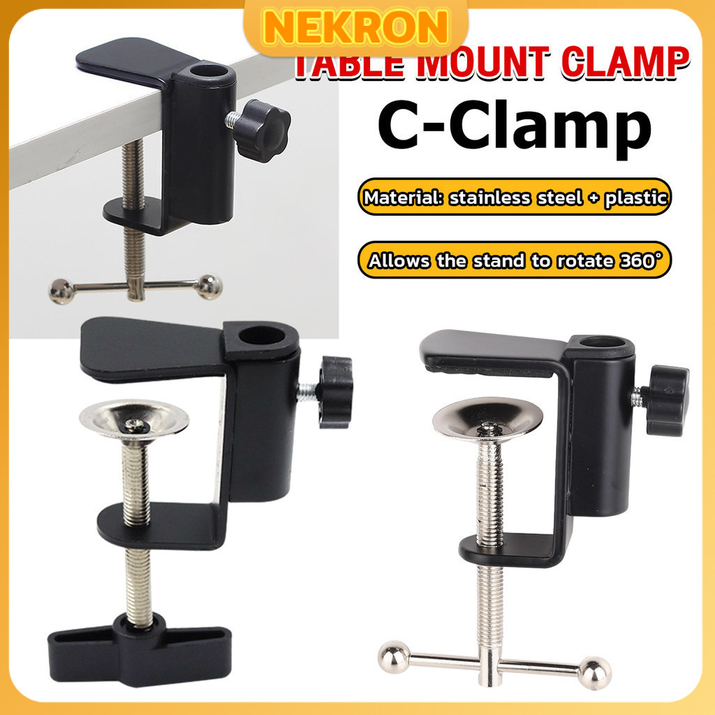 NEK Black C-Clamp Desk Light Clamp Mount Holder Cantilever Bracket for ...