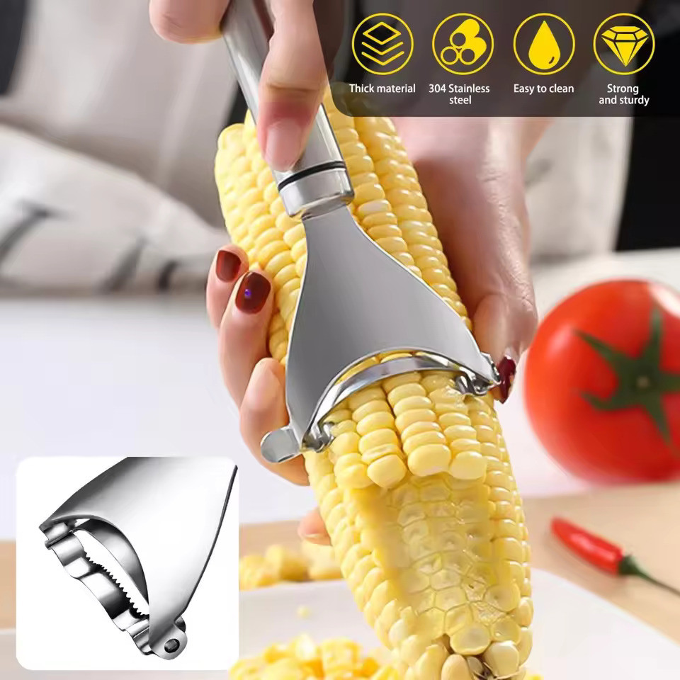 304 Stainless Steel Corn Peeler Serrated Corn Stripper Cutter Cob ...