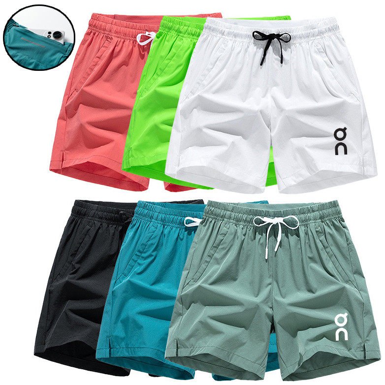 Men's New Fast Drying Running Breathable Sports Back Pocket Shorts ...