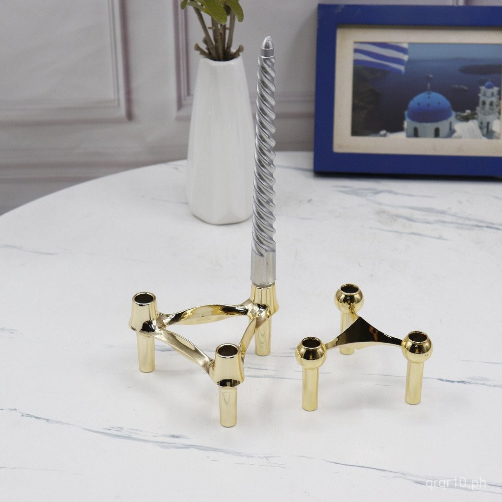 New Chinese Creative Triangle Candlestick Decoration Soft European ...