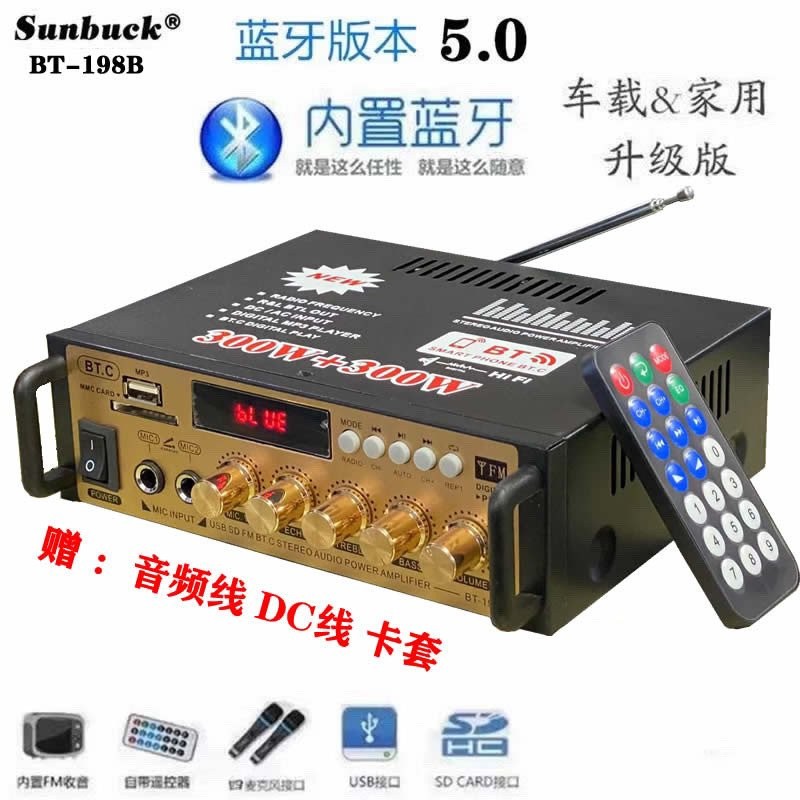 Mini Small Power Amplifier Speaker Power Amplifier Card U Disc Radio DC ...