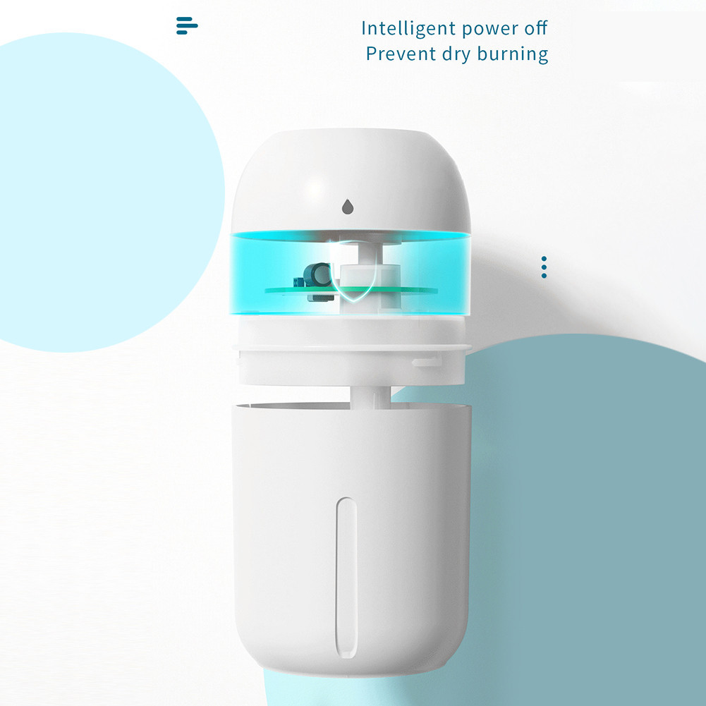 330ML Mini Ultrasonic Humidifier Silent USB Essential Oil Diffuser ...