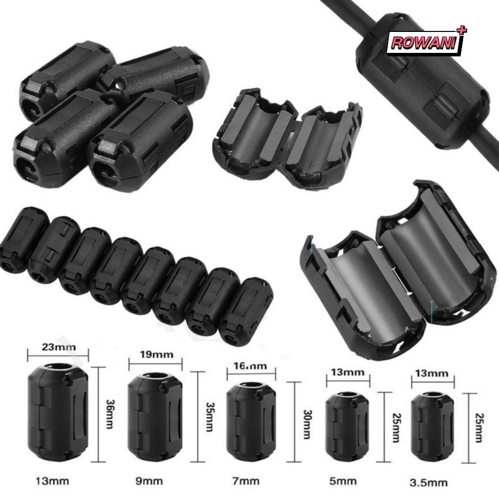 ROWAN1 Ring Core Ferrite Bead Clamp, Black Anti-interference Choke Coil ...