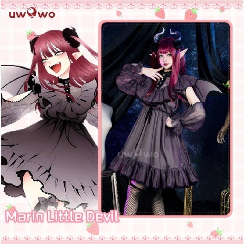 Uwowo Animemanga My Dress Up Darling Rizu Kyun Marin Kitagawa Little Devil Wings Dress Cosplay 