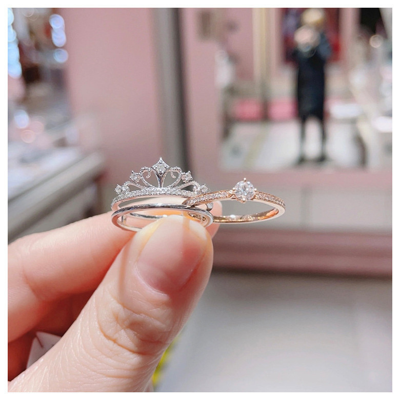 Promise Box Castle Fireworks Series Crown Ring Adjustable Promise Ring ...