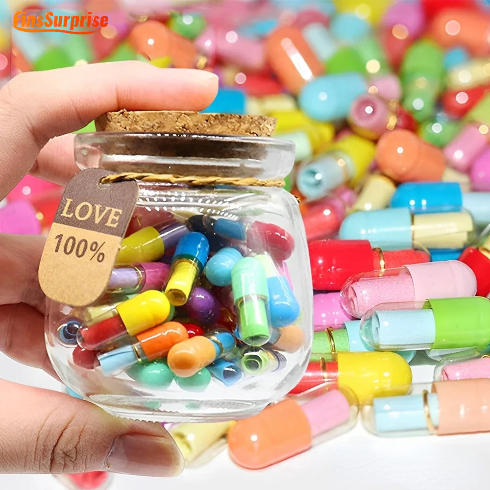[Surprise] Colorful Translucent Love Pill Capsules Home Decoration Wish ...