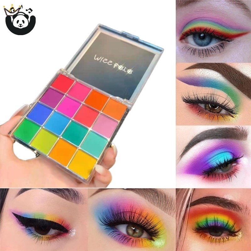 Miss Lara 16 Color Eye Shadow Palette Colorful Artist Shimmer Glitter ...