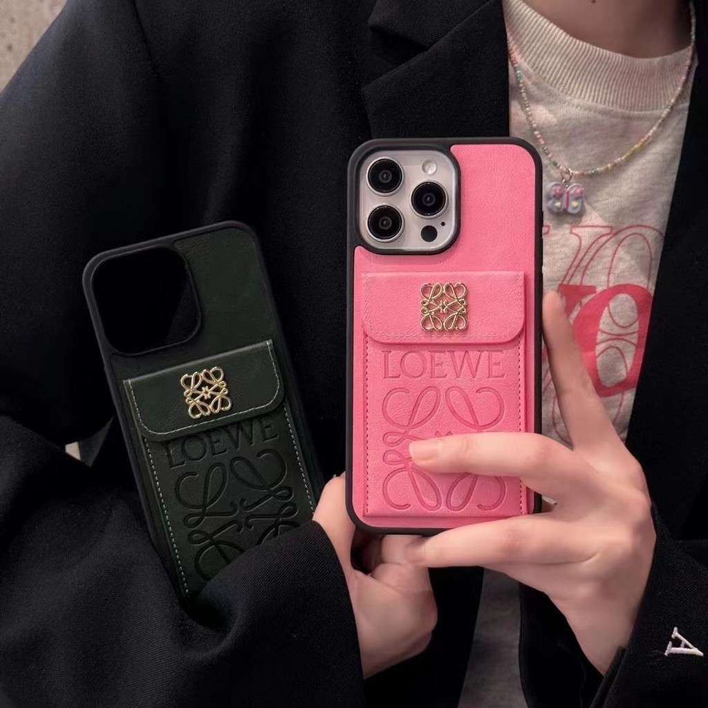 Fashion Leather Card Insert Bag Phone Case for iPhone 15 Pro Max 14 ...