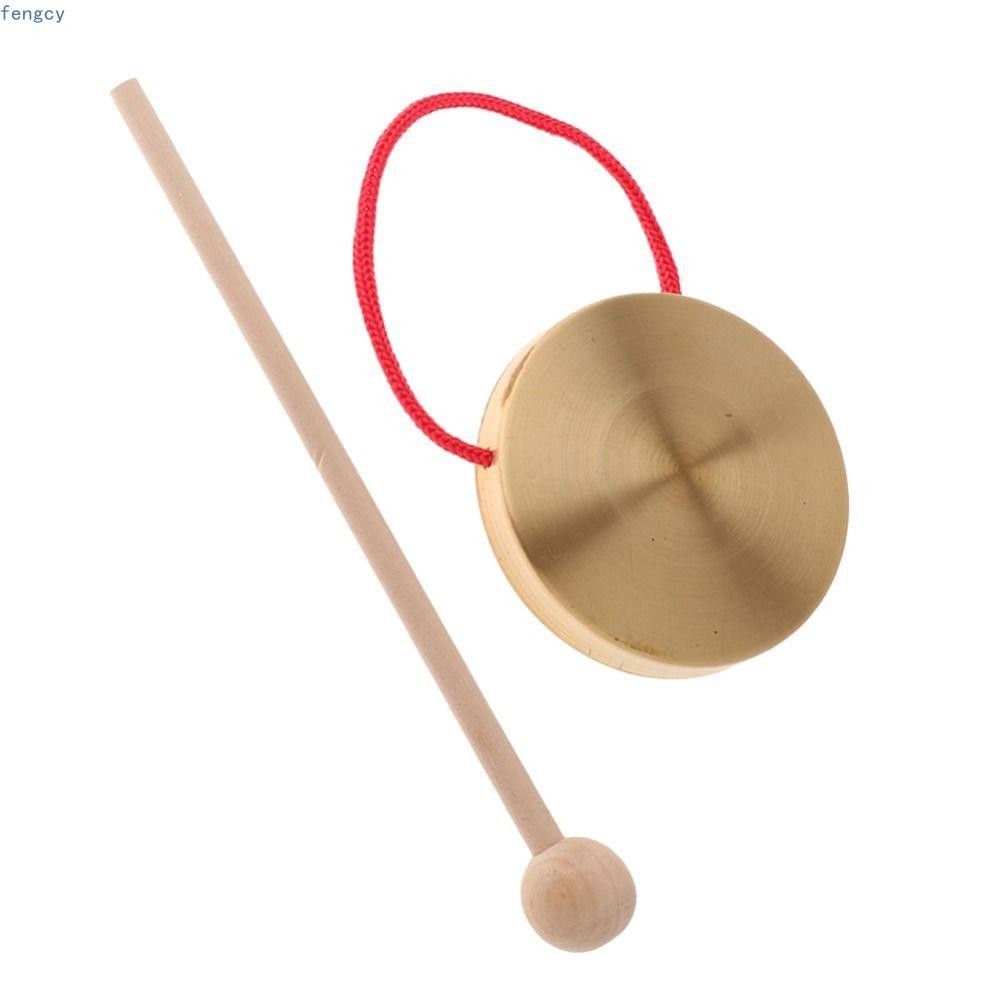 FENGCY Hand Gong Traditional Music Toy 10 Cm With Wooden Stick Chinese ...