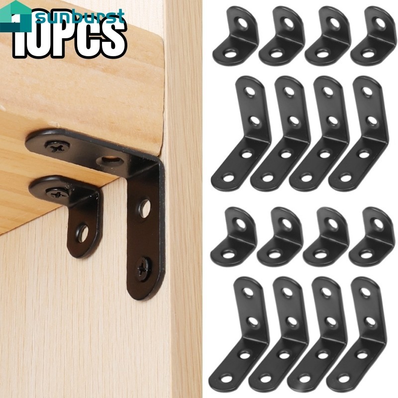 10Pcs Wardrobes Cabinet Joint - Iron, Stainless Steel - L-shaped Right ...