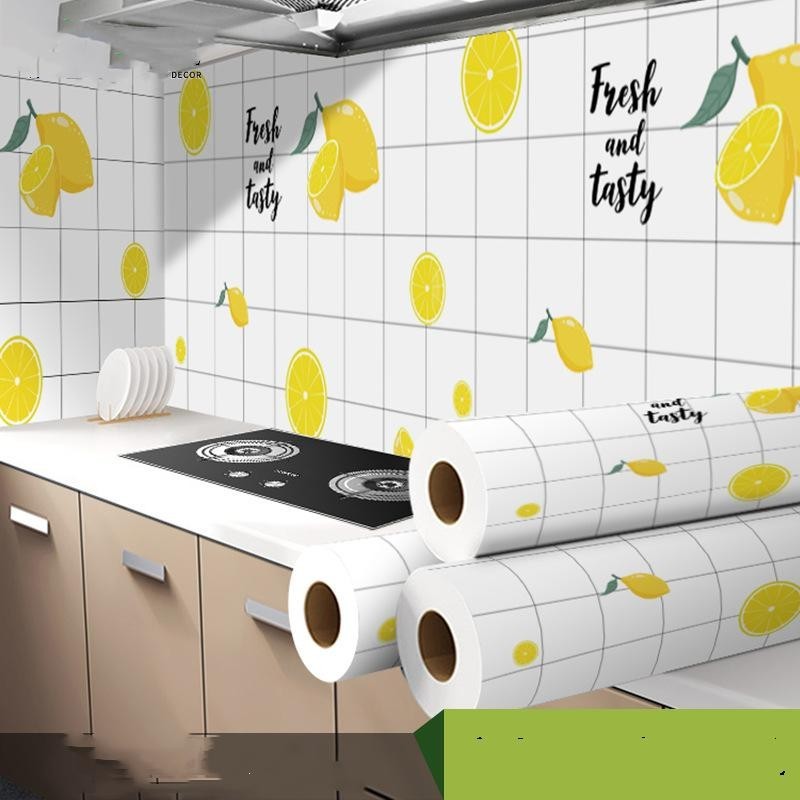 Kitchen Wallpaper Renovation Stickers Waterproof Ceramic Oil Resistant ...